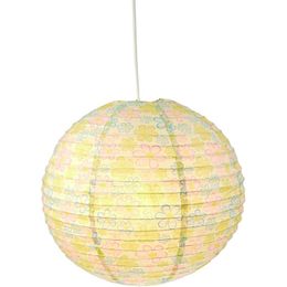 Niermann H&auml;ngeleuchte &raquo;Papier-Pendelleuchte Bunte Blumen&laquo; E27 1 Stk. Kinderzimmer, Kinderlampe bunt 1, &Oslash; 40cm H: 40cm, 1 Stk.