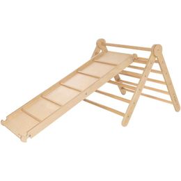 Pinolino Kletterger&uuml;st &raquo;Kletterset &raquo;Kari&laquo; mit Dreieck und Brett&laquo; beige Holz B/H: