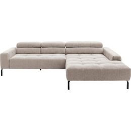 Home Affaire Ecksofa &raquo;Claya Move, L-Form, Kopf- & R&uuml;ckenverstellung, Breite 293 cm&laquo; Moderne Steppung, weicher Polsteraufbau & saugroboterfreundliche 