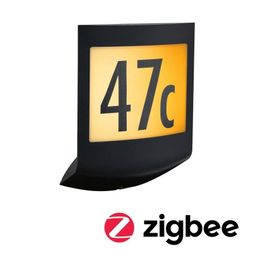 Paulmann LED Au&szlig;en-Wandleuchte &raquo;Padea IP44 198x71mm 8,2W 550lm 230V Anthrazit Kunststoff&laquo; 1 Stk. Warmwei&szlig; Smart Home Zigbee 3.0 D&auml;mmerungssensor 