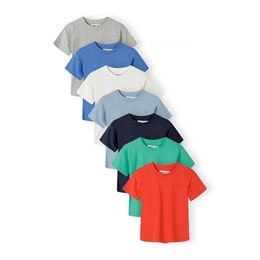 MINOTI T-Shirt Jungen Gr&ouml;&szlig;e 140/146 blau / navy / hellblau / hellgrau / grasgr&uuml;n / rot / wei&szlig;
