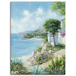 Artland Leinwandbild &raquo;Weg zum Meer&laquo; Gew&auml;sser 1 Stk. tlg. auf Holzrahmen gespannt blau Leinwand B/H/T: 90cm x 120cm, Leinwandbild Gew&auml;sser Hochformat, 1 Stk.