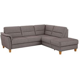 Home Affaire Ecksofa &raquo;Palmera L-Form, B: 236 cm&laquo; optional Schlaffunktion & Bettkasten, Federkern braun 100% Polyester;Struktur (100% Polyester);Luxus-