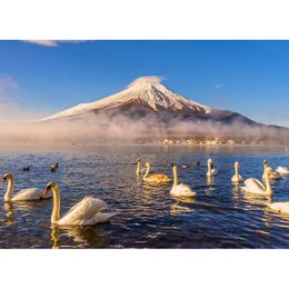 papermoon Fototapete &raquo;Mount Fuji&laquo; glatt bunt Vlies B/L: 3,5m x 2,6m, Bahnen: 7 Stk.