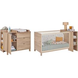 Babyzimmer-Komplettset &raquo;Set N&deg;2 Calypso&laquo; 5 Stk. tlg. Ein Schlafzimmer mit viel Stauraum Eiche bocage Nachbildung + ohne Matratze, B/H: 70cm x 140cm, 