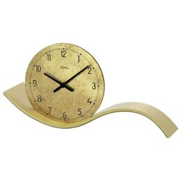 AMS Unisex AMS Tischuhr Quarzuhr, Wohnzimmer, Esszimmer, Made in Germany gold Einheitsgr&ouml;&szlig;e