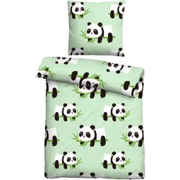 Jugendbettw&auml;sche &raquo;0330250&laquo; 2 Stk. Polar-Fleece, absolut flauschig, weich + wohlig warm, pflegeleicht gr&uuml;n Fleece, Obermaterial: 100% Polyester B/L: 