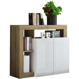 Home Affaire Sideboard &raquo;Hamburg&laquo; Breite 108 cm wei&szlig; B/H/T: 108cm x 93cm x 42cm, 2 Stk.