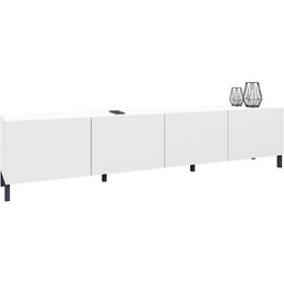 borchardt M&ouml;bel borchardt M&ouml;bel Lowboard &raquo;Sophia, TV-Schrank mit Metallf&uuml;&szlig;en&laquo; Breite 200 cm, 4-t&uuml;rig, Design Made in Germany wei&szlig; Holzwerkstoff B/H/T: 200cm x 45cm x 