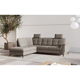 Sit & More sit&more Ecksofa &raquo;Zora&laquo; wahlweise mit Schlaffunktion und Bettkasten braun 100% Polyester B/H/T: 244cm x 92cm x 212cm, Luxus-Microfaser Euphoria, 