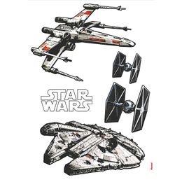 Komar Wandtattoo &raquo;Star Wars Spaceships - Gr&ouml;&szlig;e 100 x 70 cm&laquo; selbstklebend, Wandsticker, Kinderzimmer schwarz-wei&szlig; Folie B/H/T: 100cm x 70cm, Raumschiffe
