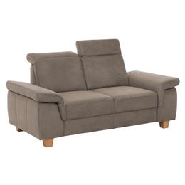 Home Affaire 2-Sitzer &raquo;Dalia&laquo; mit Federkernpolsterung, wahlweise auch mit Kopftteilverstellung braun Luxus-Microfaser Florence (100% Polyester);Luxus-