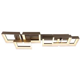 Globo LIGHTING Deckenleuchte &raquo;SYRAKUS&laquo; LED-Modul 1 Stk. Warmwei&szlig; Wohnzimmer-Deckenleuchte Kaffee, LED 40W 3000K braun 1, H: 12,5cm, 1 Stk.
