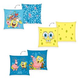 Spongebob Dekokissen &raquo;&laquo; hochfarbig bedruckt bunt Polyester B/L: 40cm x 40cm, 3 Stk.