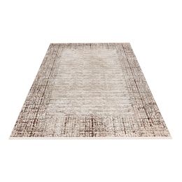 Obsession Teppich &raquo;My Memphis 380&laquo; rechteckig 8 mm H&ouml;he modernes 3D-Design, mit Bord&uuml;re und Fransen beige Polyester B : 120cm 1 Stk., 8mm, L: 170cm