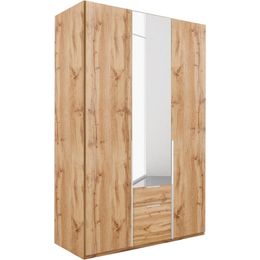 wimex Kleiderschrank &raquo;New York&laquo; mit Spiegelt&uuml;r braun B/H/T: 135cm x 208cm x 58cm, Schubladen: 2 Stk. T&uuml;ren: 3 Stk.
