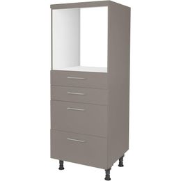 Nobilia Herdumbauschrank &raquo;"Laser", mit Schubk&auml;sten und Ausz&uuml;gen,&laquo; vormontiert, Breite/H&ouml;he: 60/167,8 cm B/H/T: 60cm x 167,8cm x 58,3cm, Schubladen: 2 
