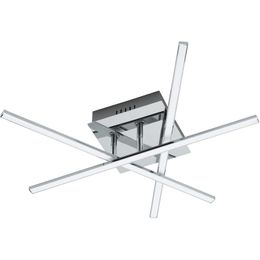 Eglo Deckenleuchte &raquo;LASANA 1 Deckenlampe, chrom, wei&szlig;, schlanke Bauform, Wohnzimmerlampe&laquo; LED-Board Warmwei&szlig; Esszimmer, K&uuml;che, Schlafzimmer, modern, 