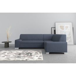 DOMO collection Ecksofa &raquo;Anzio in kubischer Formensprache, flache Armlehnen, L-Form&laquo; Wahlweise mit Bettfunktion und Federkern f&uuml;r hohen Sitzkomfort 