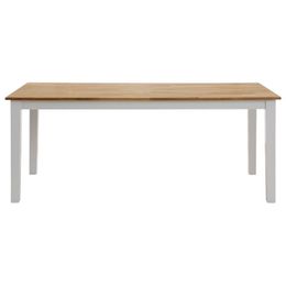 Home Affaire Esstisch &raquo;Samba Holztisch Landhaus K&uuml;che&laquo; aus massivem Buchenholz, 140 cm oder 180 cm, verl&auml;ngerbar wei&szlig; B/H/T: 180cm x 75cm x 90cm, 