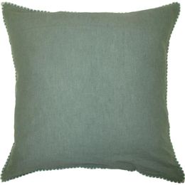 Fleuresse Kissenbezug &raquo;Provence&laquo; Leinen, Premium Qualit&auml;t, k&uuml;hlende Stoff gr&uuml;n Leinen, Obermaterial: 50% Baumwolle, 50% Leinen B/L: 40cm x 40cm, 2 Stk