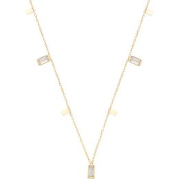 CIAO! BY LEONARDO Damen CIAO! BY LEONARDO Kette mit Anh&auml;nger &raquo;Halskette Liora CIAO&laquo; mit Zirkonia (synth.) gold Edelstahl, L: 47 B: 1mm