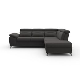 Sit & More sit&more Ecksofa &raquo;Cabrio L-Form, B: 274 cm, mit Sitztiefen-, Arm- & Kopfteilverstellung&laquo; 3 Nierenkissen, Federkern, optional Schlaffunktion und 