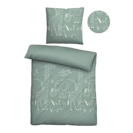 Biberna Kinderbettw&auml;sche &raquo;0840520&laquo; 2 Stk. kuschelig warm, samtweich, Melange, 100% Baumwolle, made in Germany braun Flanell, Obermaterial: 100% Baumwolle B/L: