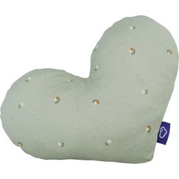 Tr&auml;umeland Babykissen &raquo;Kuschelkissen Herz&laquo; gr&uuml;n Baumwolle B/L: 30cm x 38cm, 1 Stk.