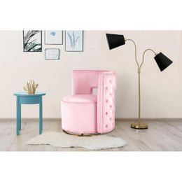 Kayoom Sessel &raquo;Drehsessel Beverly 125, drehbar, Gestell aus Eisen,samtige Oberfl&auml;ch&laquo; 1 Stk. tlg. rund, glamour&ouml;s, gesteppter R&uuml;cken, abgerundete,Drehsessel 