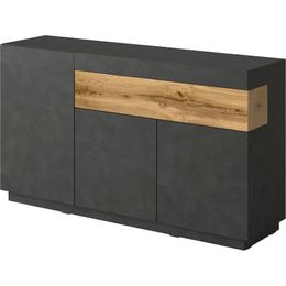 OTTO home Sideboard &raquo;SILKE&laquo; Breite 150 cm grau B/H/T: 150cm x 84,5cm x 40cm