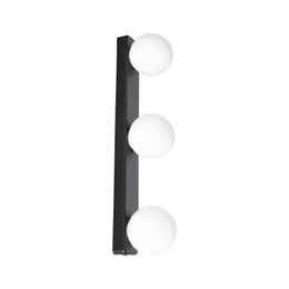 Paulmann Wandleuchte &raquo;Selection Bathroom Gove IP44 max. 3x20W Balken Glas/Metall&laquo; G9 1 Stk. G9 schwarz 3, H: 10cm, 1 Stk.