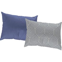 Adam Dekokissen &raquo;Easy Diamond&laquo; Rei&szlig;verschluss, gemustert, Wendekissenh&uuml;lle ohne F&uuml;llung, 1 St&uuml;ck blau Baumwolle B/L: 40cm x 60cm, 1 Stk.
