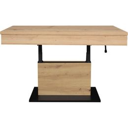 M&auml;usbacher Couchtisch &raquo;Lift Couchtisch&laquo; h&ouml;henverstellbar 58-77cm,Tischplatte aufziehbar, Staufach, 110cm breit braun B/H/T: 110cm x 77cm x 60cm