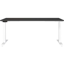 Germania Schreibtisch &raquo;Jet&laquo; moderne Farbvariationen, Breite 120/140/160/180 cm, Made in Germany grau B/H/T: 180cm x 72cm x 80cm, Gestellfarbe wei&szlig;