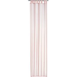 G&ouml;zze Gardine &raquo;Sambia Schlaufenschal&laquo; Schlaufen 1 Stk. tlg. HxB: 255x140, Voil&eacute; Uni rosa Voile, Polyester 255cm, Schlaufen, 140cm