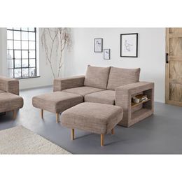 LOOKS by Wolfgang Joop 2,5-Sitzer &raquo;Looksvb&laquo; Verwandlungssofa: aus Sofa wird Sofa mit 2 Hockern, mit Regalfunktion beige B/H/T: 192cm x 96cm x 107cm, 