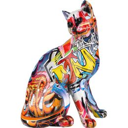 Gilde Dekofigur &raquo;Figur Pop Art Katze&laquo; Dekoobjekt, Tierfigur, H&ouml;he 29 cm, Wohnzimmer bunt Kunststoff B/H/T: 23cm x 29cm x 16cm