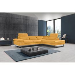 Egoitaliano Ecksofa &raquo;Queenie, extravagantes Sofa mit erstklassigem Sitzkomfort, L-Form&laquo; mit verstellbarer Armlehne und Kopfteilen f&uuml;r Wohlf&uuml;hlkomfort gelb Luxus-