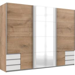 wimex Schwebet&uuml;renschrank &raquo;Emden moderner Kleiderschrank mit Spiegel und Schubladen&laquo; Schlafzimmer Schrank Garderobenschrank mit Schwebet&uuml;ren Topseller braun