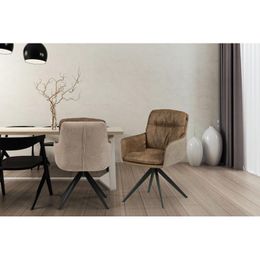 Kayoom Polsterstuhl &raquo;Stuhl Dian 125, hochwertige Verarbeitung, bequem, formsch&ouml;nes Design&laquo; () 1 Stk.360-Grad drehbar, hochwertige Verarbeitung, bequem braun 