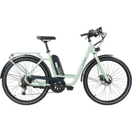 Llobe Unisex Llobe &raquo;City E-Bike 26" Town Compact, gr&uuml;n&laquo; 7 Gang Kettenschaltung Heckmotor 250 W 46cm, 26 Zoll (66,04cm)
