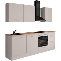 IMPULS K&Uuml;CHEN K&uuml;chenzeile &raquo;"Kopenhagen", Ausrichtung w&auml;hlbar, Schubk&auml;sten mit Soft-Close&laquo; vormontiert, wahlweise mit E-Ger&auml;ten, Breite 220 cm B/H/T: 
