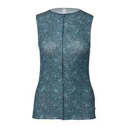 QS Top female size XL Light blue / Petrol / Black