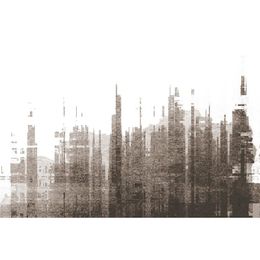 ARCHITECTS PAPER Fototapete &raquo;Atelier 47 Skyline Artwork 3&laquo; Stadt glatt Vlies, Wand, Schr&auml;ge, Decke braun Vlies B/L: 4m x 2,7m