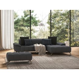 Sit & More sit&more Ecksofa &raquo;Cool L-Form&laquo; wahlweise mit Kopfteilverstellung und Vorziehsitz, motorisch blau B/H/T: 290cm x 79cm x 185cm, Chenille, Recamiere 