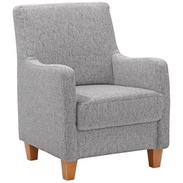 Home Affaire Sessel &raquo;Palmera, B: 70 cm&laquo; mit Federkern silber 100% Polyester;Struktur (100% Polyester);Luxus-Microfaser in Lederoptik (100% Polyester) 