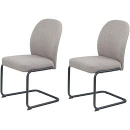 Hela Freischwinger &raquo;KAREN&laquo; (Set) 2 Stk.Esszimmerstuhl, Rundrohrgestell, gepolstert, Webstoff, Schwingstuhl braun 100% Polyester B/H/T: 53cm x 90cm x 