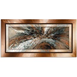 Artland Wandbild &raquo;Gold Abstrakt 1&laquo; Gegenstandslos 1 Stk. tlg. als Alubild, Leinwandbild, Poster in verschied. Gr&ouml;&szlig;en braun B/H/T: 40cm x 20cm, Alu-Dibond-