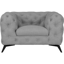 Home Affaire Chesterfield-Sessel &raquo;Glynis Sessel&laquo; aufw&auml;ndige Knopfheftung, moderne Chesterfield Optik, Fu&szlig;farbe w&auml;hlbar grau Struktur (100% Polyester);